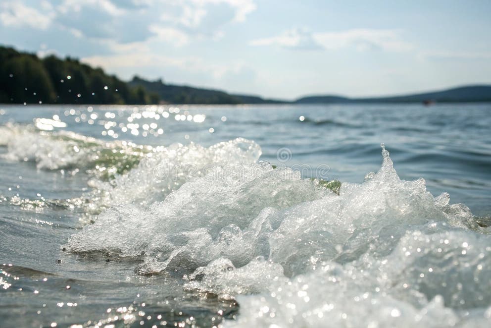 White Water with Ripples on Surface Stock Illustration - Illustration ...