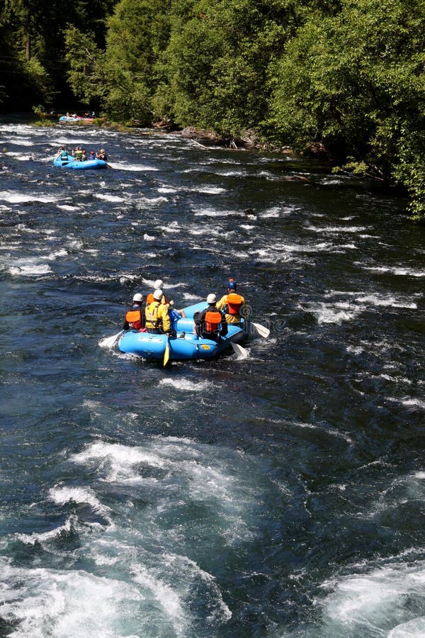 White Water River Rafting Group Editorial Photo - Image of forest ...