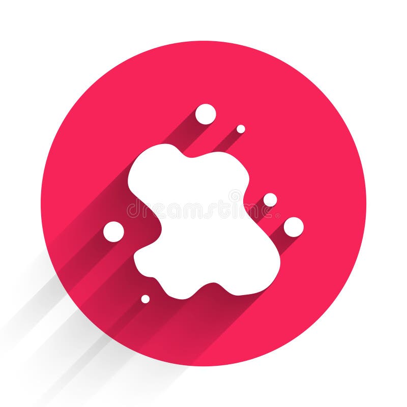 White Water Spill Icon Isolated with Long Shadow. Red Circle Button ...