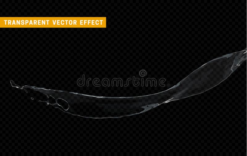 White Water Splash, Realistic Isolated Design Elements. Transparency ...