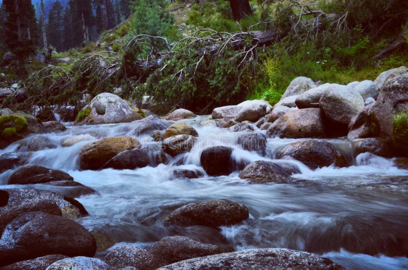 White Water Stream in Kashmir Stock Image - Image of white, creek ...