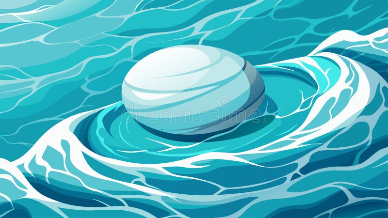 White Water Wave Light Surface Overlay Background. 3d Clear Ocean ...