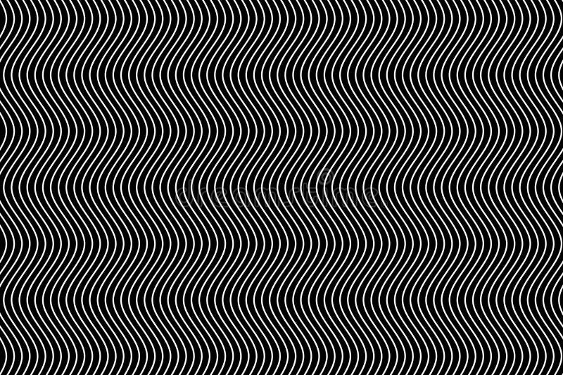 White Water Wave Lines Repeating Pattern on Black Background Vector ...