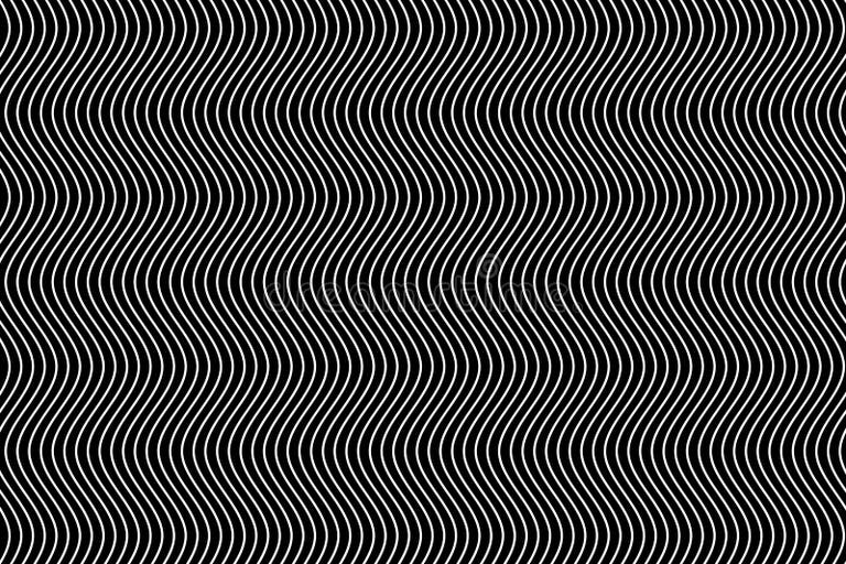 White Water Wave Lines Repeating Pattern on Black Background Vector ...