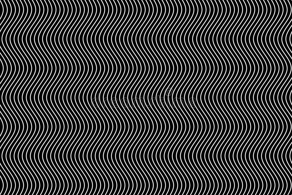 White Water Wave Lines Repeating Pattern on Black Background Vector ...