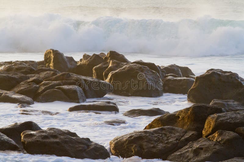 White Water Waves and Rocks Stock Image - Image of north, coast: 29572133