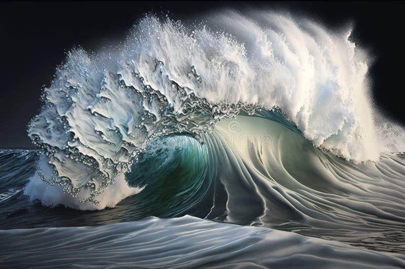 The White Wave stock illustration. Illustration of water - 273118937