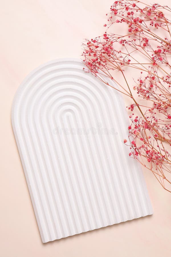 White Wave Arch Platform, Mockup Tamplate Stock Photo - Image of ...