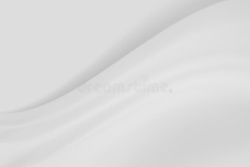 White Wave Curtain on Isolated. Abstract Curved Fabric Background Stock ...