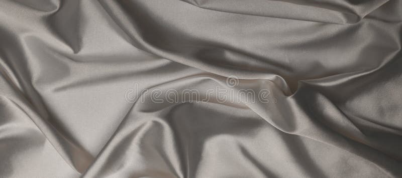White Wave Fabric Silk. Abstract Texture Horizontal Copy Space ...