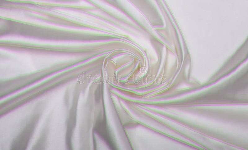 White Wave Fabric Silk Copy Space. Glitch and Anaglyph Effect Stock ...