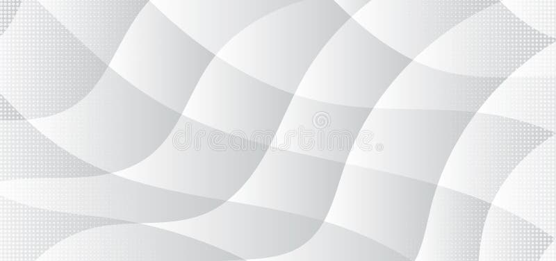 White Wave Flow Pattern Curve Design Halftone Style Stock Vector ...