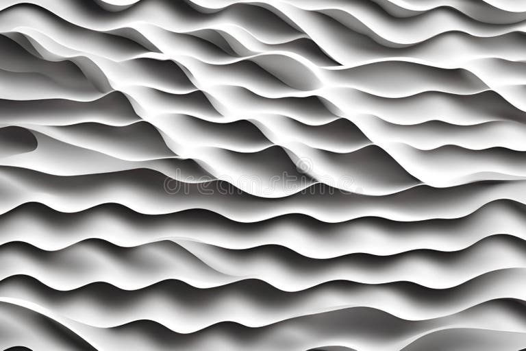 White Wave Pattern Vector Abstract 3D Background. Stock Illustration ...