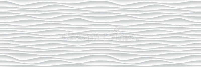 White Wave Pattern Background with Seamless Wave Wall Texture. Vector ...