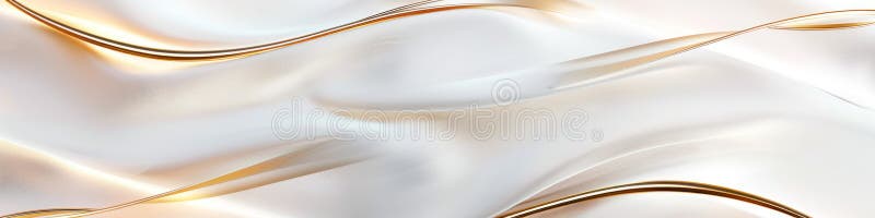 White Waves. Flow Background. Golden Lines and Waves. Luxury Gold ...