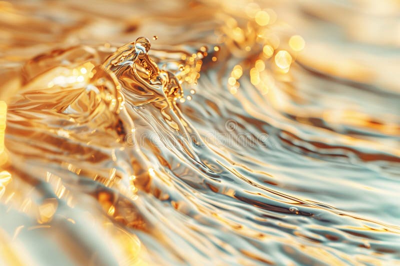 White Waves on Golden,a Dreamy Dance of Soft Light, in the Style of ...
