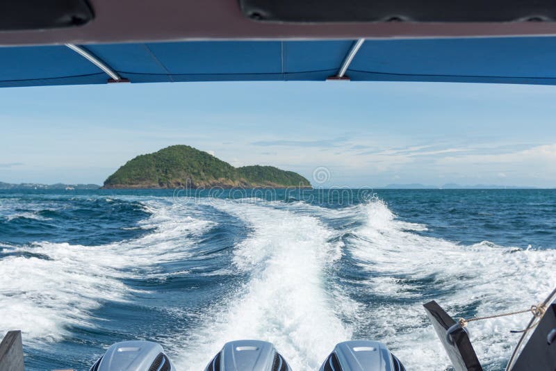 White Waves in the Sea Formed by Speed Boats Stock Photo - Image of ...