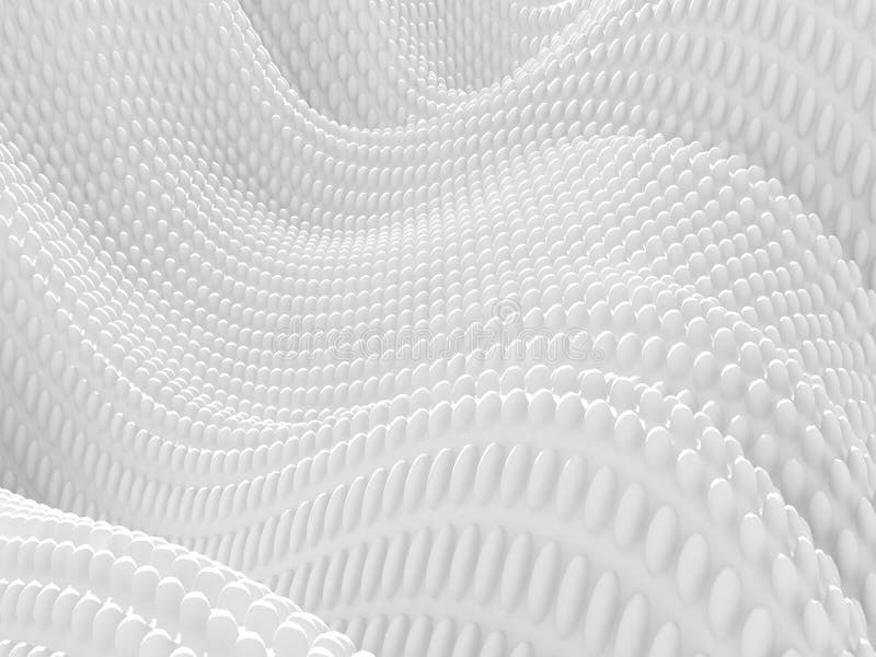 White Wavy Abstract Dots Background Stock Illustration - Illustration ...