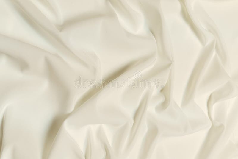 White Wavy Fabric Texture Background. Abstract Linen Cloth Soft Waves ...