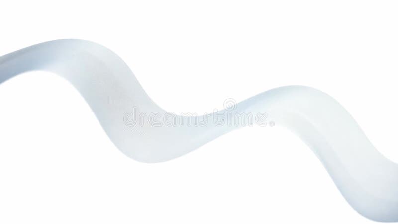 White Wavy Line Flowing on White Background Stock Video - Video of ...