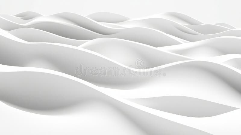 White Wavy Lines Create a Wave-like 3D Illustration when Grouped ...