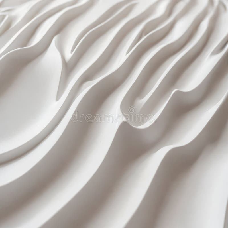 White Wavy Monochrome Abstract Background. Glossy Light Waves Wallpaper ...