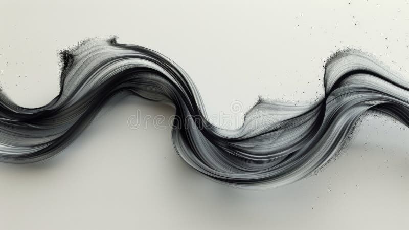 White Wavy Object on Gray Surface Stock Image - Image of monochrome ...