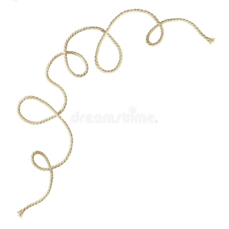 White wavy rope corner stock photo. Image of detail, loop - 81924912