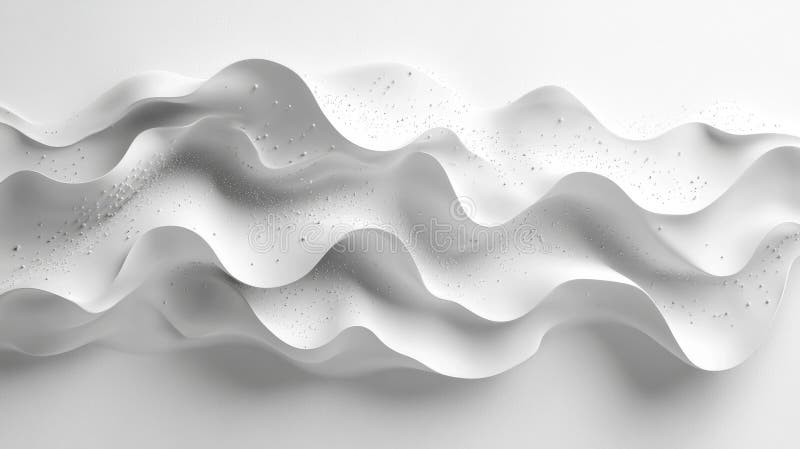 White Wavy Surface Texture Art Generative AI Stock Illustration ...