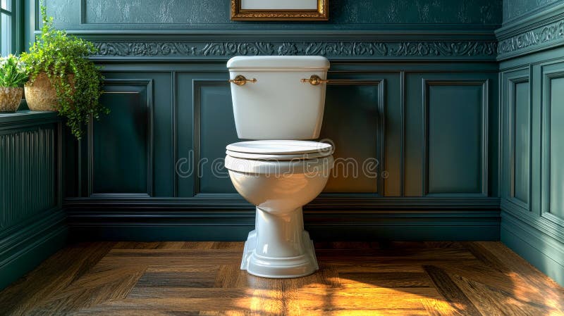 White WC with Extended Bowl and Cistern Stock Image - Image of fixture ...