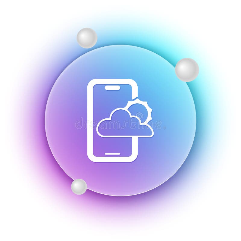 White Weather Forecast Icon Isolated on White Background. Blue and Purple Gradient Circle ...
