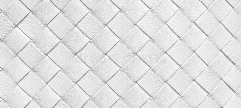 White Weave Leather Texture Pattern Background Stock Photo - Image of ...