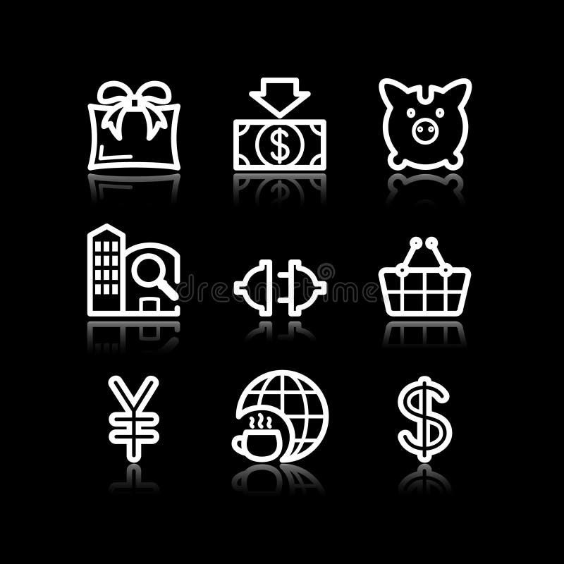 White web icons, set 24 stock vector. Illustration of search - 5359951