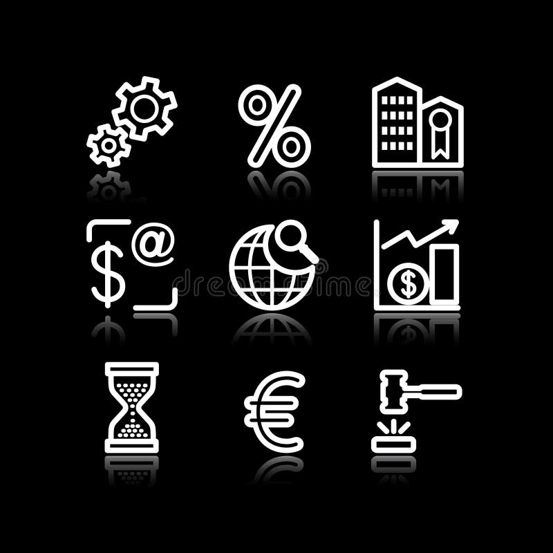 White web icons, set 25 stock vector. Illustration of globe - 5359962