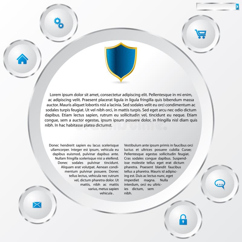 White Website Template Design Stock Vector - Illustration of technology ...