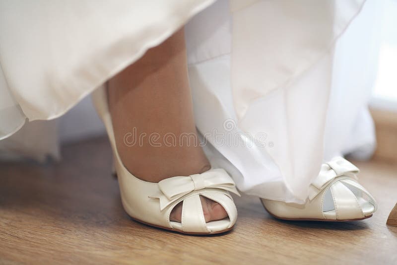 White wedding shoes stock image. Image of footwear, bridal - 55102163