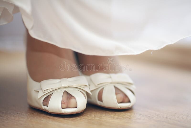 White wedding shoes stock image. Image of bridal, stiletto - 55360211