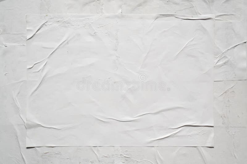White Wheatpaste Paper Poster Style Texture Background Stock ...