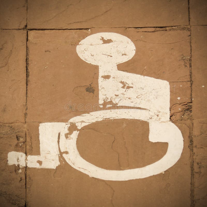 White Wheelchair Stickman on Blue Background Stock Image - Image of ...