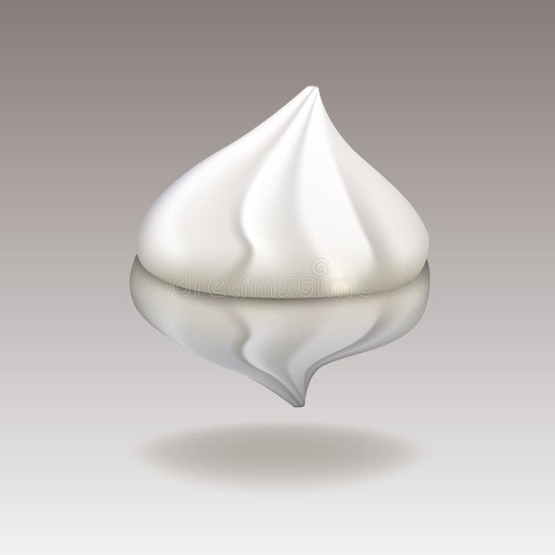 White Whipped Cream Cap on Dessert Cupcakes Stock Vector - Illustration ...