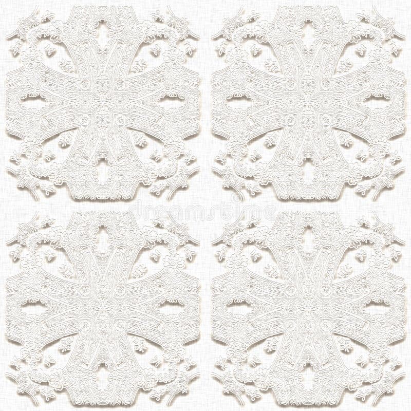 White on White Linen Lace Effect Background. Minimal Stylish Wedding ...