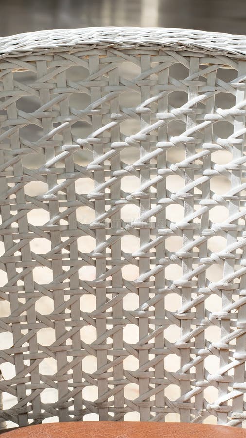 White wicker backrest. stock image. Image of macro, furniture - 96898495