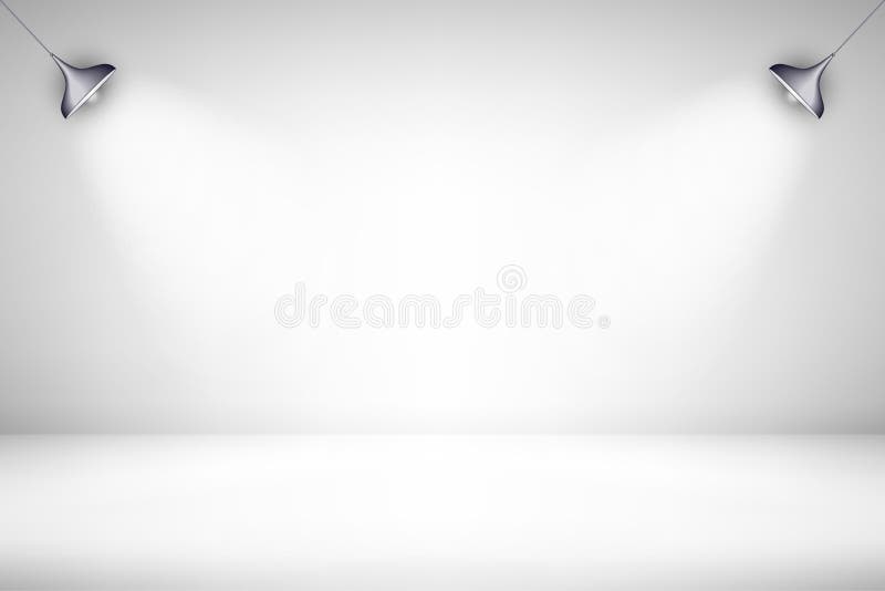 White Wide Gradient Modern Studio Showcase Background Stock Vector ...