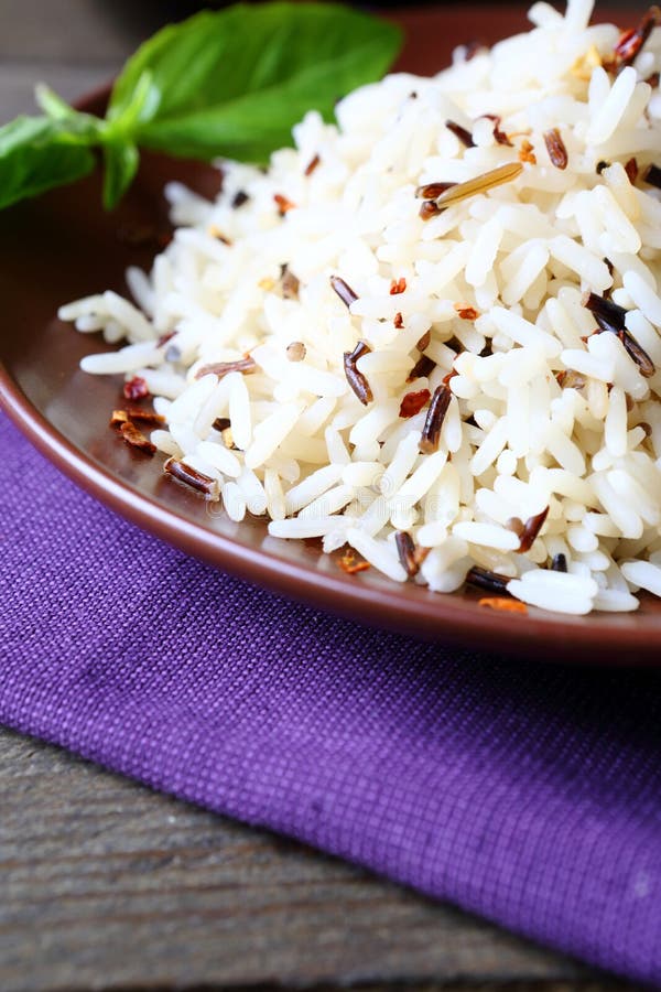 Boiled Rice with Vegetables Stock Image - Image of dinner, close: 24835049