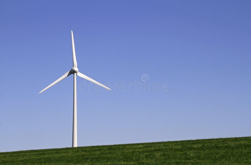 White Wind Fan Under a Clear Blue Sky during Daytime Stock Photo ...
