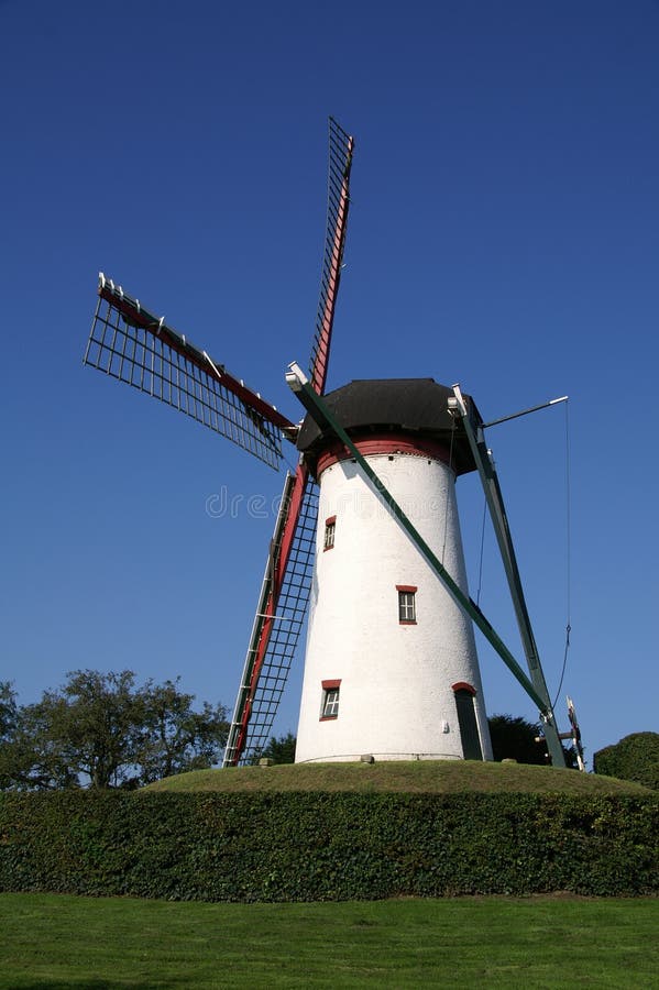 White windmill stock photo. Image of blue, meal, mill - 3328588