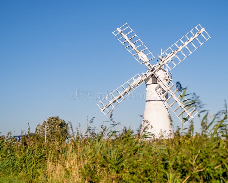 Traditional Windmill in the English Countryside Stock Photo - Image of ...