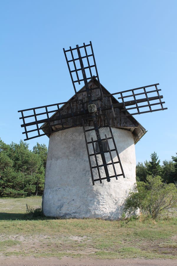 A white windmill stock photo. Image of agriculture, wall - 54952708