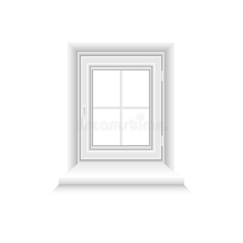 Traditional White Window Frame on White Background Stock Vector ...
