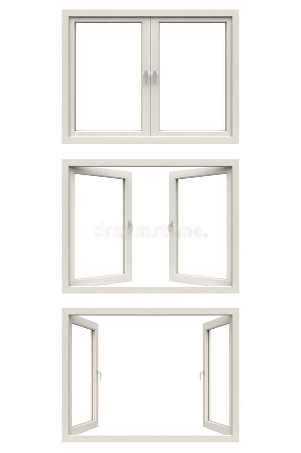 White Window, Glass Frame Interior Construction Isolated Stock Vector ...